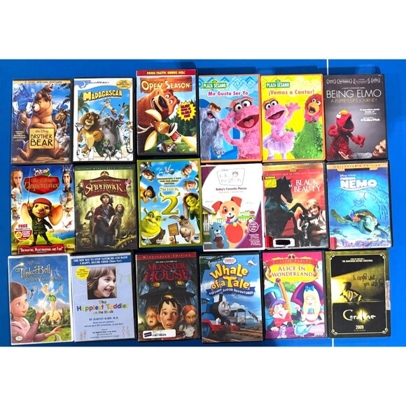 Media | Kids Family Movie Dvd Lot 2 Finding Nemo Shrek 2 Madagascar ...